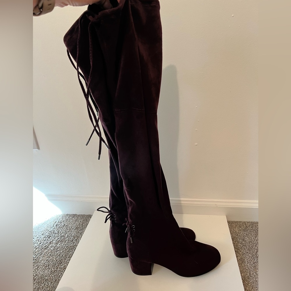 Red Thigh High Boots - Gem